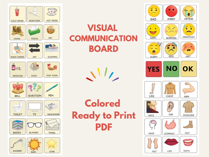 Communication Cards for Seniors Printable Pecs Communication - Etsy