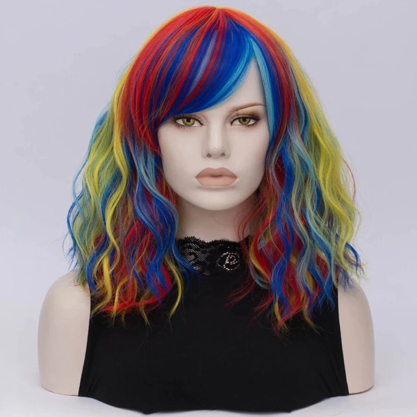 Rainbow Wig - Etsy