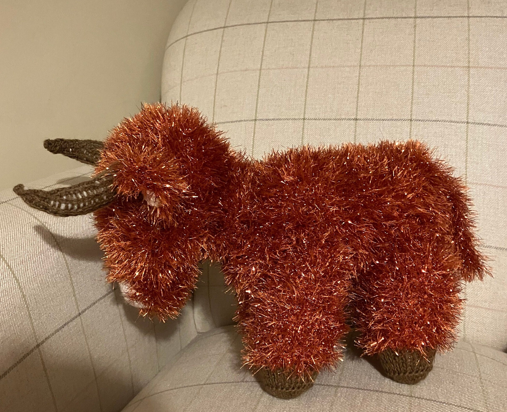 Knitted Highland Cow Toy - Etsy