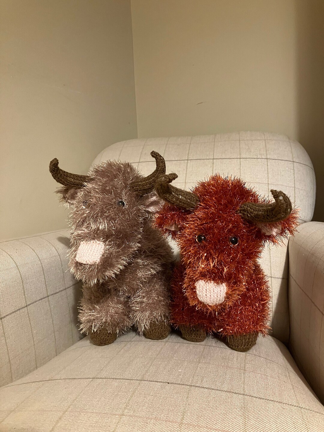 Knitted Highland Cow Toy - Etsy