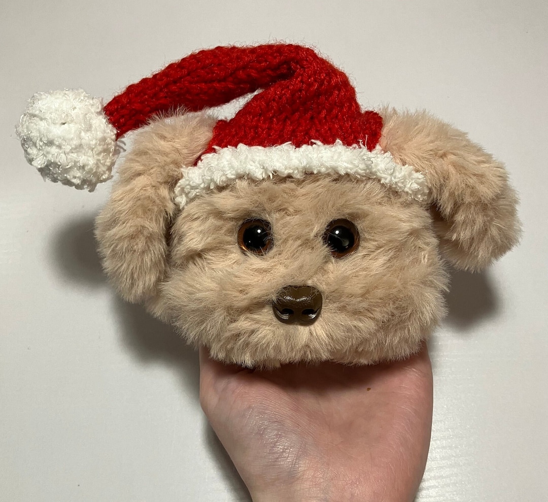 Knitted Cockapoo Dog Christmas Tree Decoration With Santa Hat - Etsy