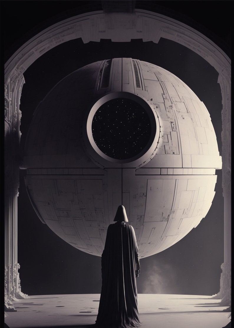 Construction of the Death Star Printable Wall Art Star Wars Abstract ...