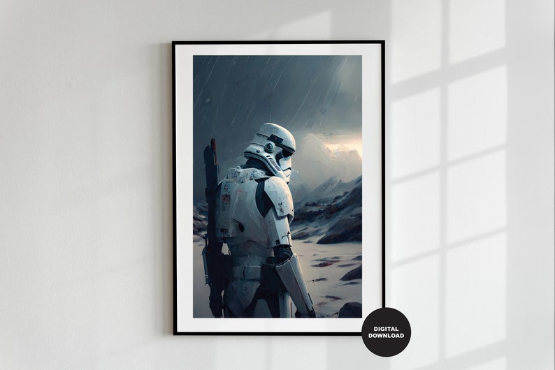 Stormtrooper Arte mural imprimible / Star Wars / Abstracto / Óleo ...
