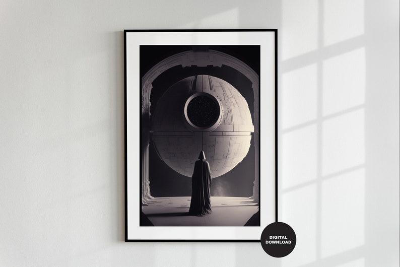 Construction of the Death Star Printable Wall Art Star Wars Abstract ...