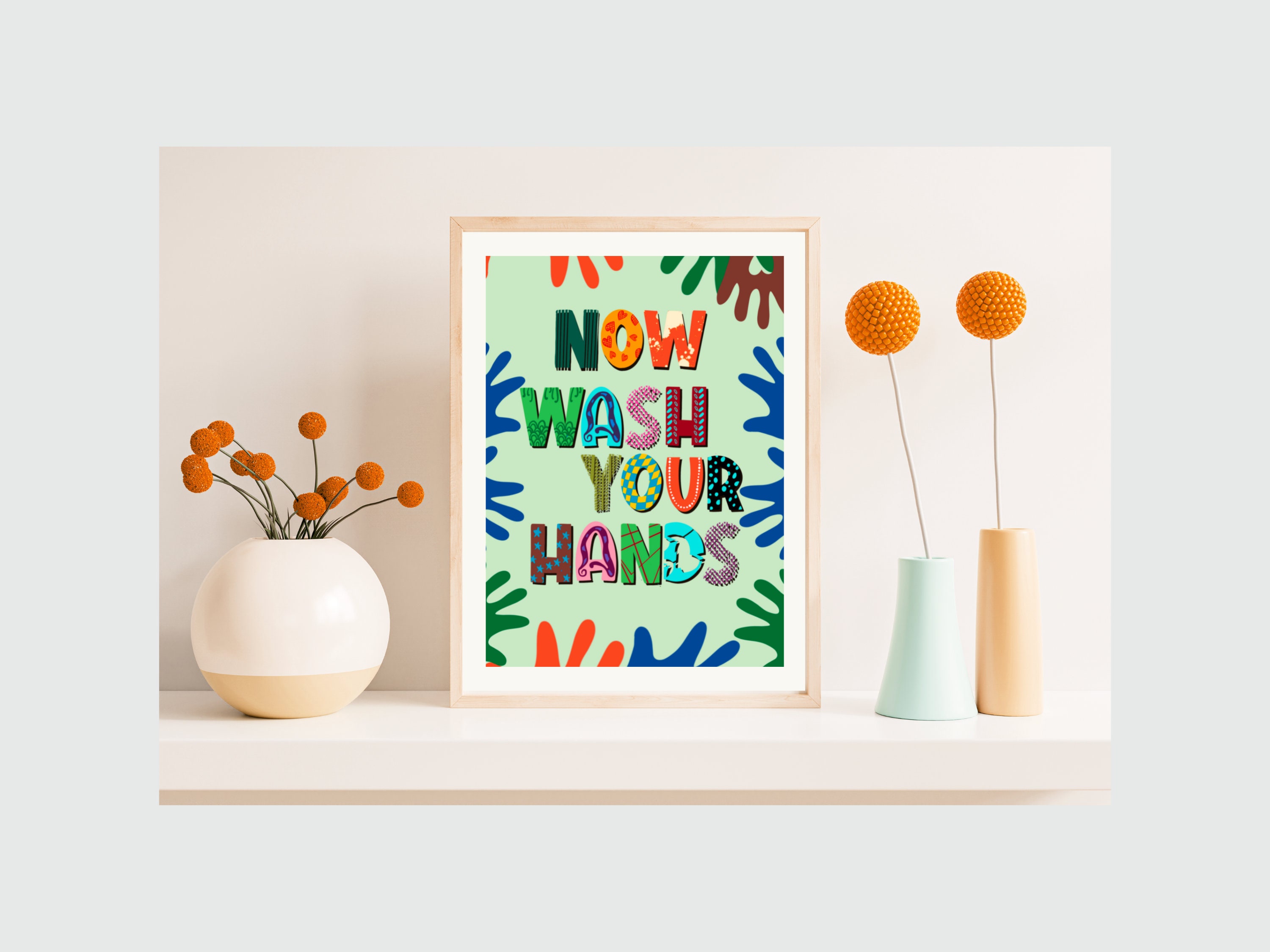 Now Wash Your Hands Digital Poster for Work, School or Home ...