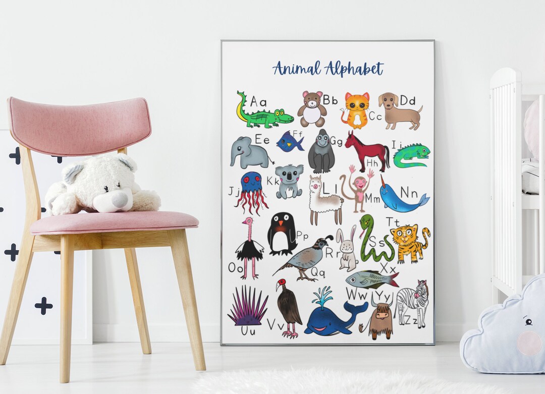 Animal Alphabet Downloadable Digital Prints Montessori Educational ...