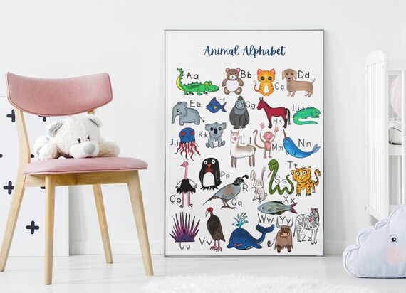 Animal Alphabet Downloadable Digital Prints Montessori - Etsy