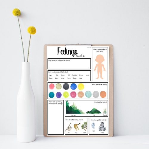 Feelings Check in Coping Skills Emotions Feelings Chart - Etsy