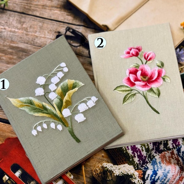 Custom Hand Embroidered Keychain, Flower Embroidered Keychain ...