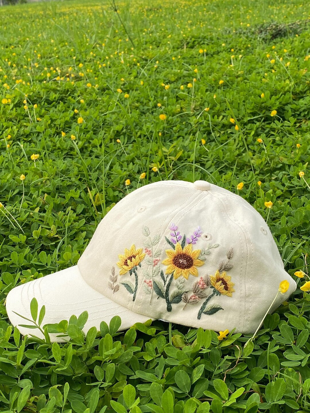 Custom Embroidered Baseball Cap, Personalized Floral Embroidered Hat ...