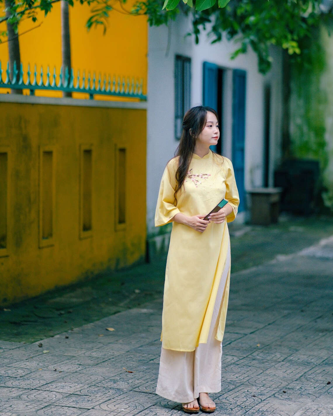 Handmade Embroidery Ao Dai, Ao Dai Linen, Ao Dai Plus Size, Embroidered ...