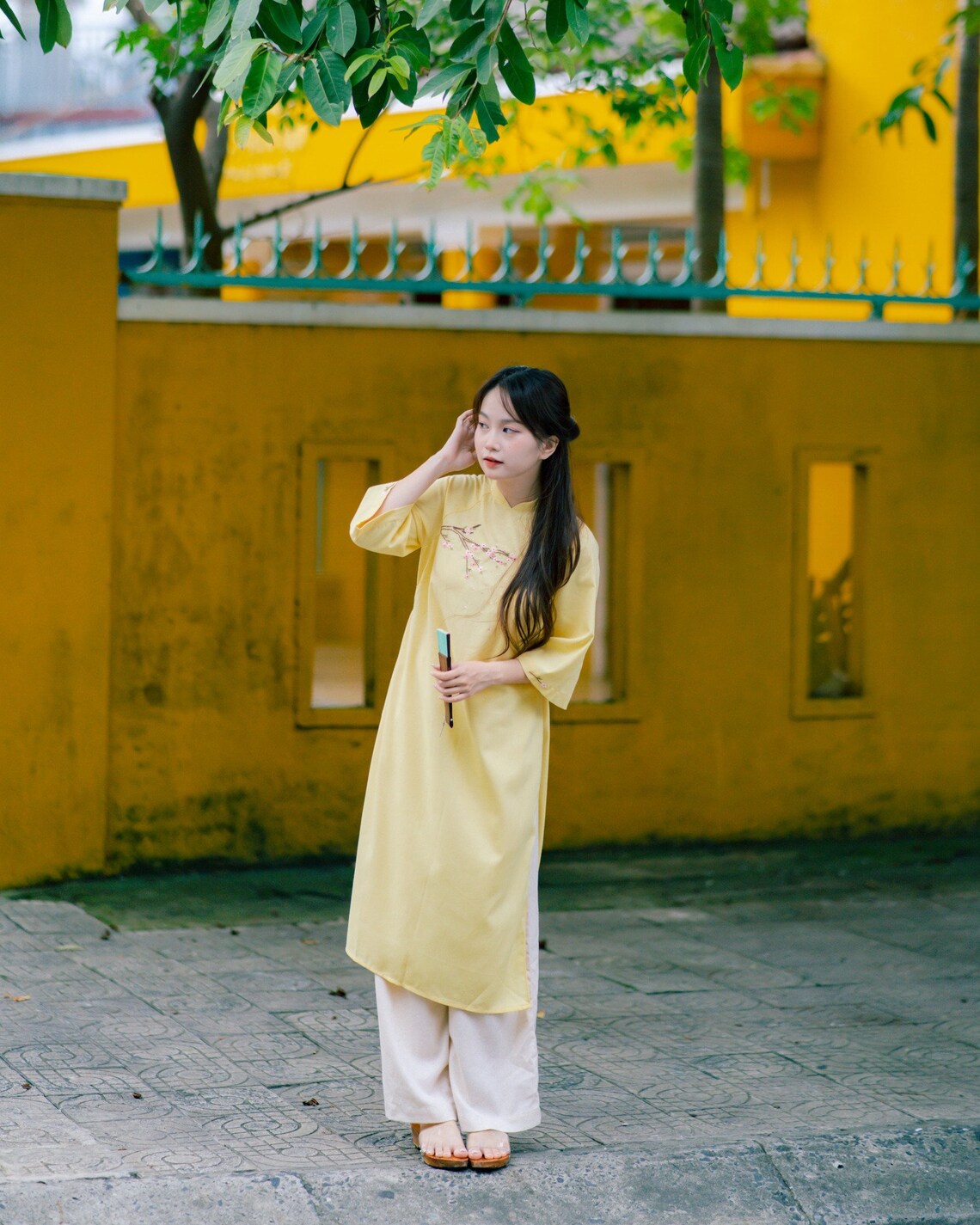 Handmade Embroidery Ao Dai, Ao Dai Linen, Ao Dai Plus Size, Embroidered ...