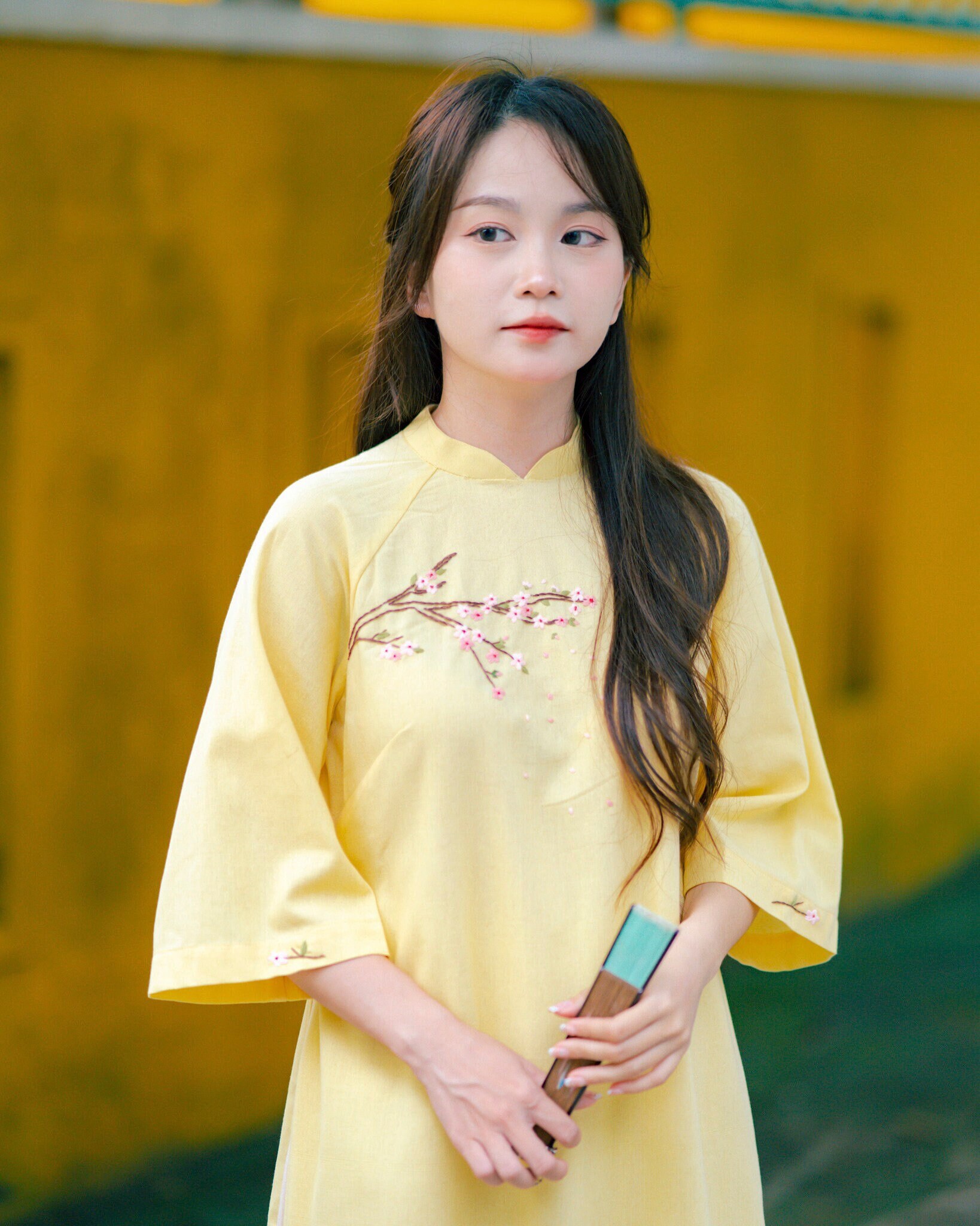 Handmade Embroidery Ao Dai, Ao Dai Linen, Ao Dai Plus Size, Embroidered ...