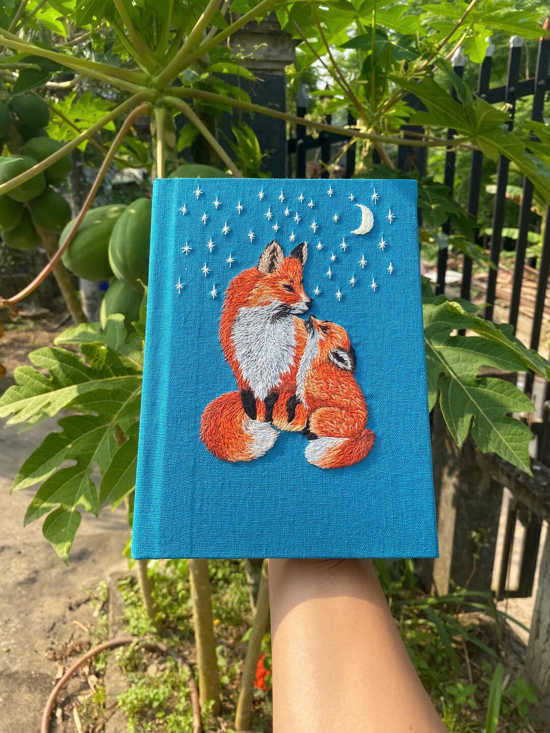 Custom Hand Embroidered Notebook A5, Personalized Notebook, Handmade ...