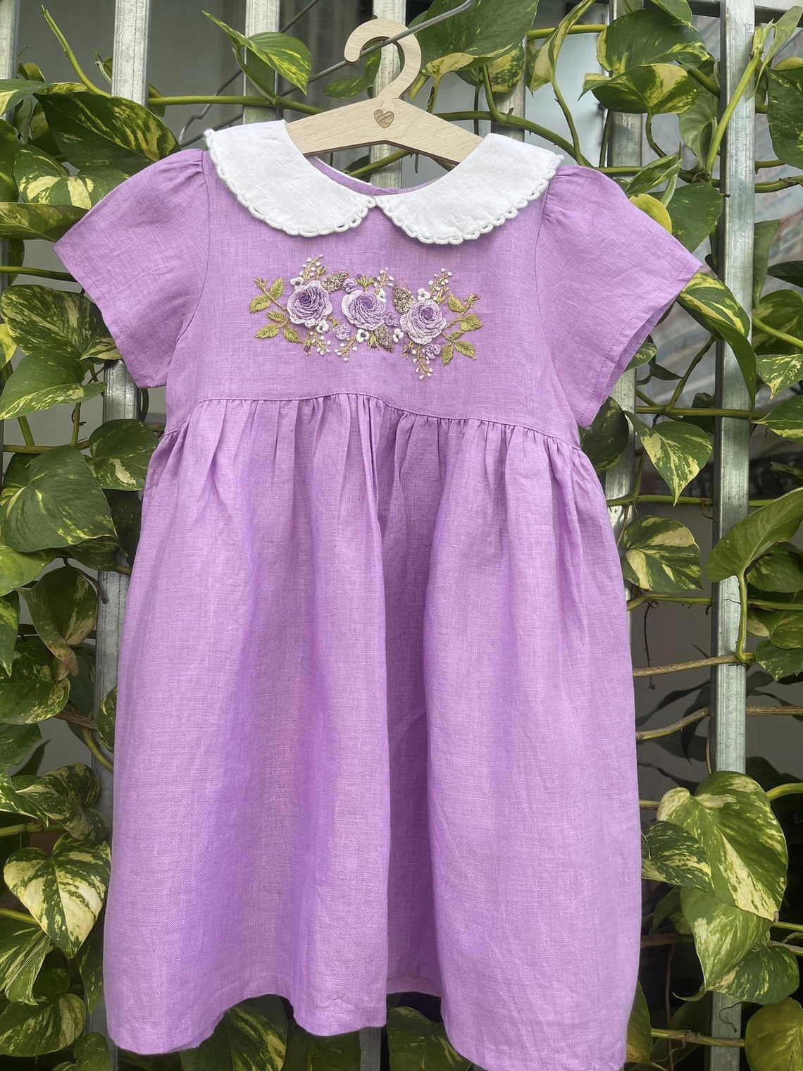Custom Hand Embroidered Dress for Girls, Smocked Dress Children, Girls ...