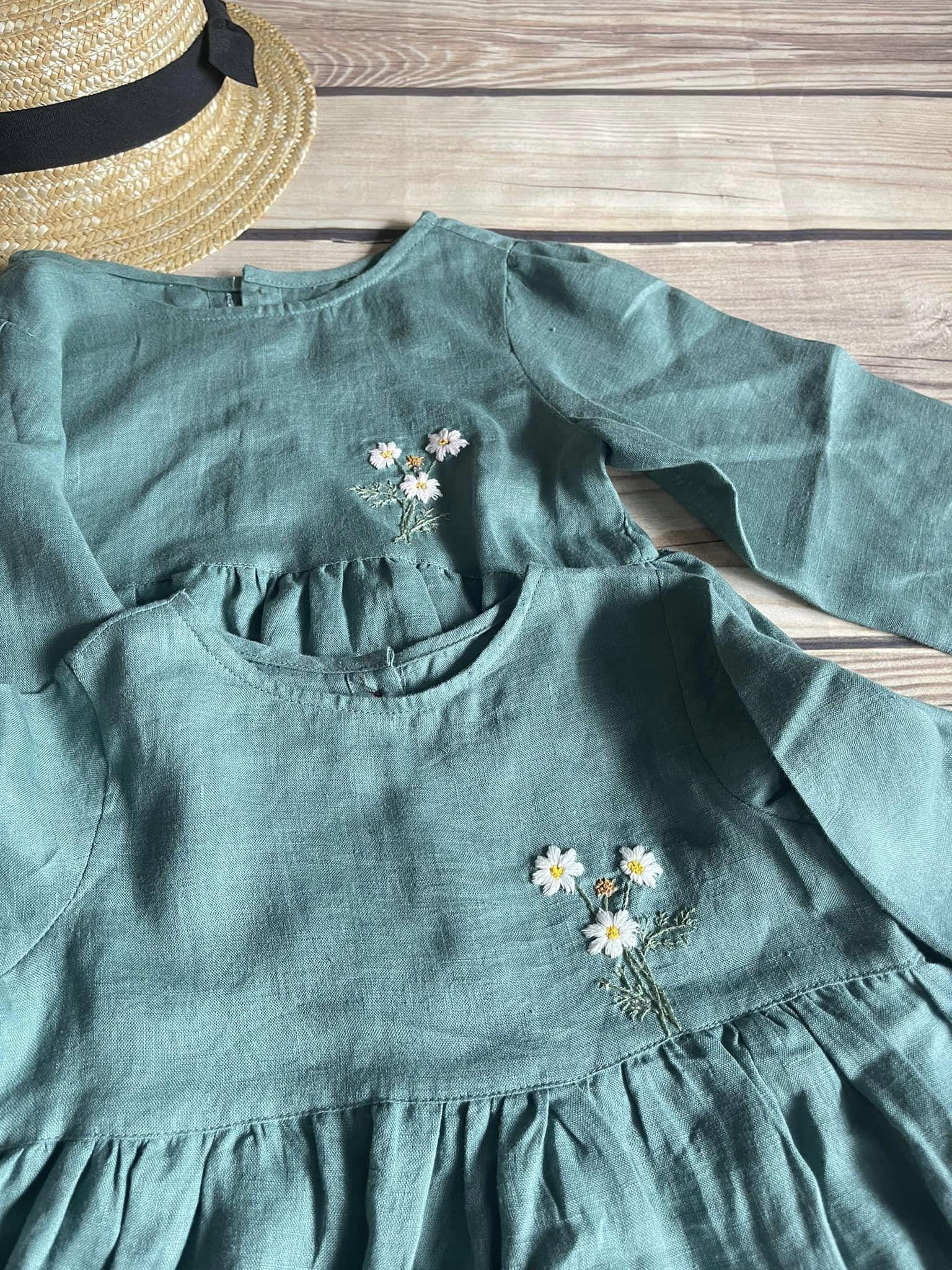 Custom Hand Embroidered Dress for Girls, Smocked Dress Children, Girls ...