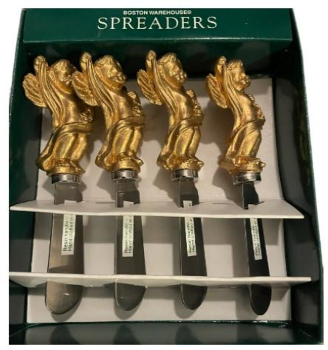 Boston Warehouse Gold Angel Cheese Spreaders - Set of 4 | Holiday ...