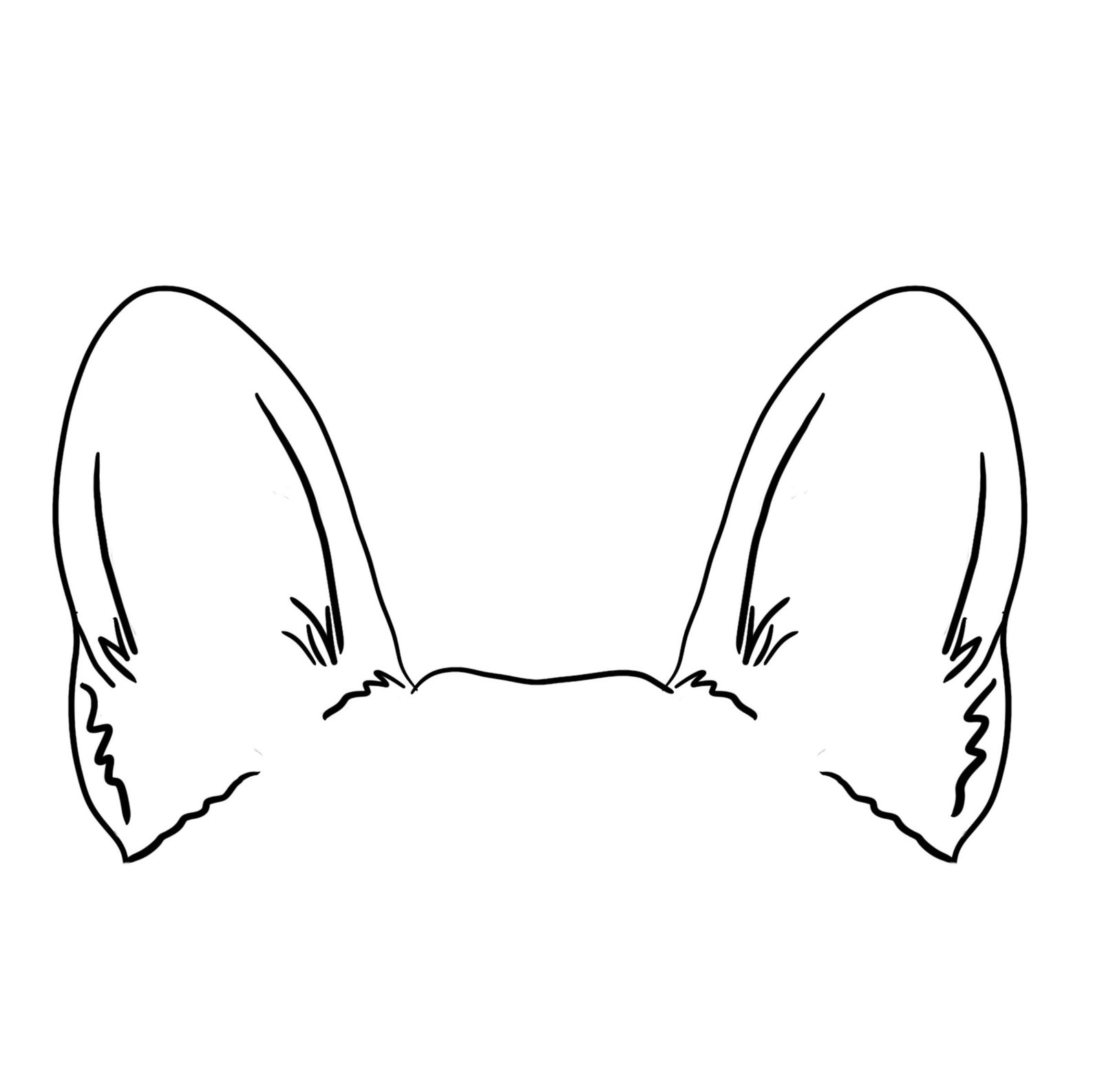 Minimal Pet Ear Outline DIGITAL FILE - Etsy
