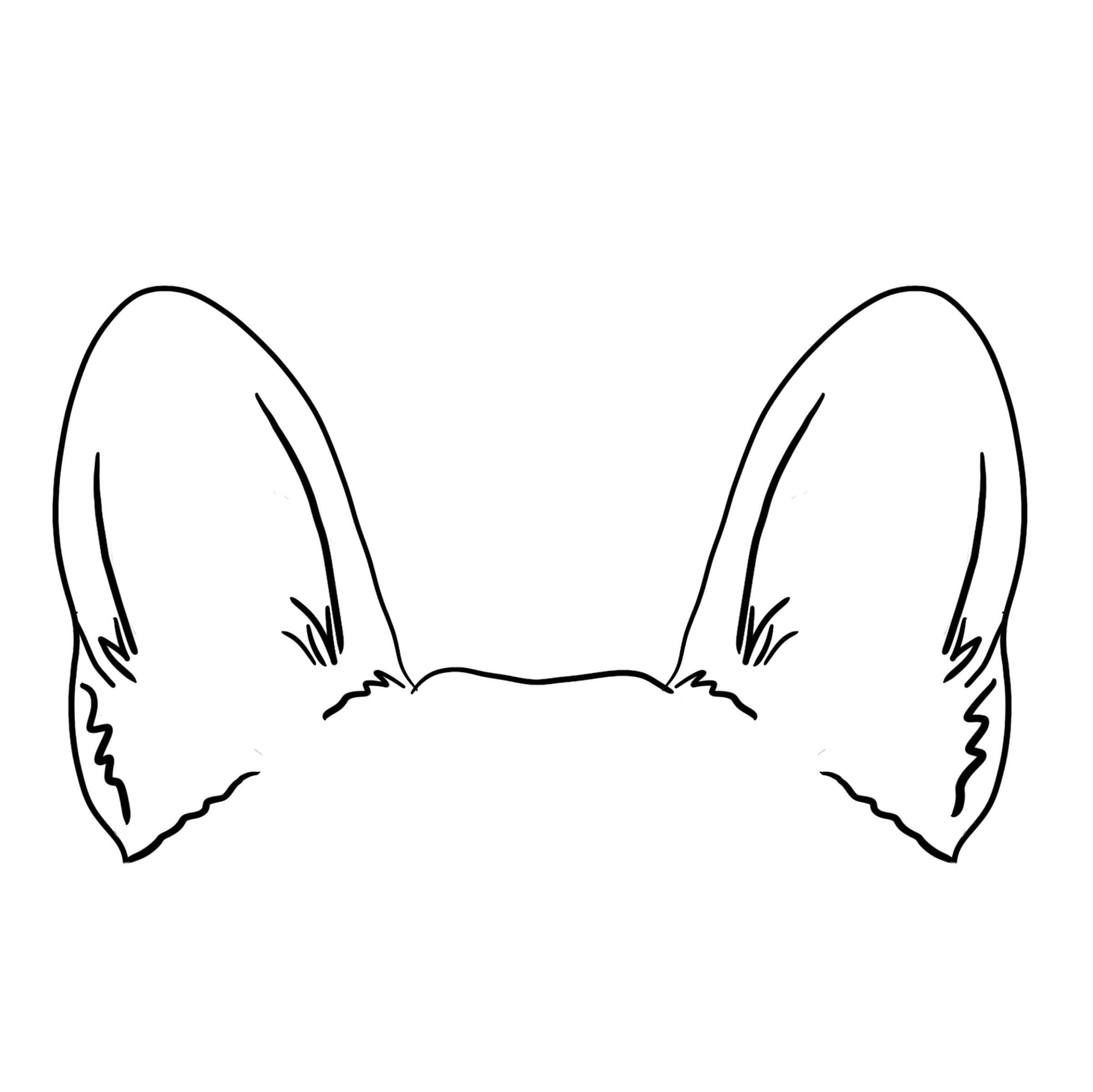 Minimal Pet Ear Outline DIGITAL FILE - Etsy