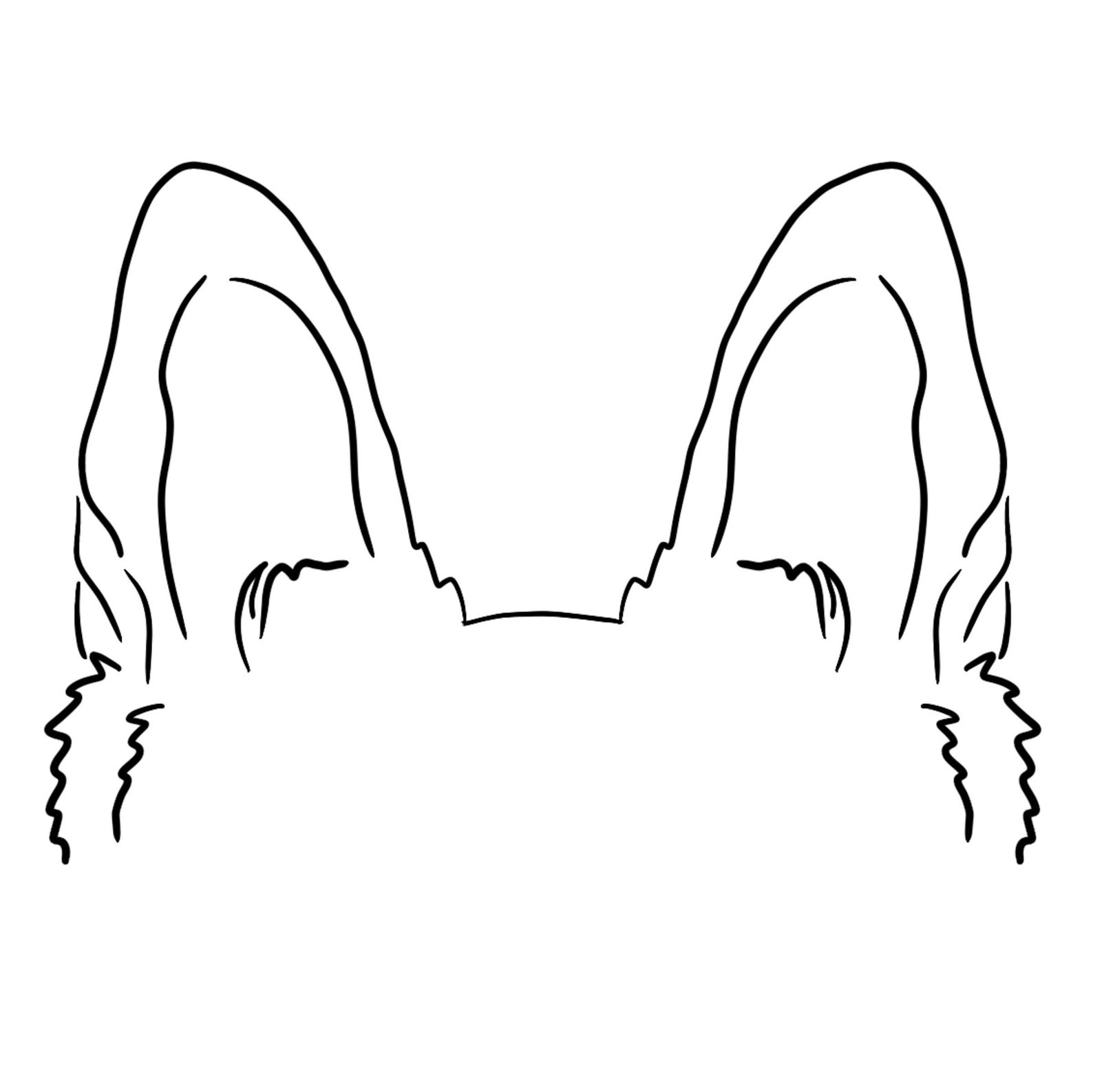 Minimal Pet Ear Outline DIGITAL FILE - Etsy