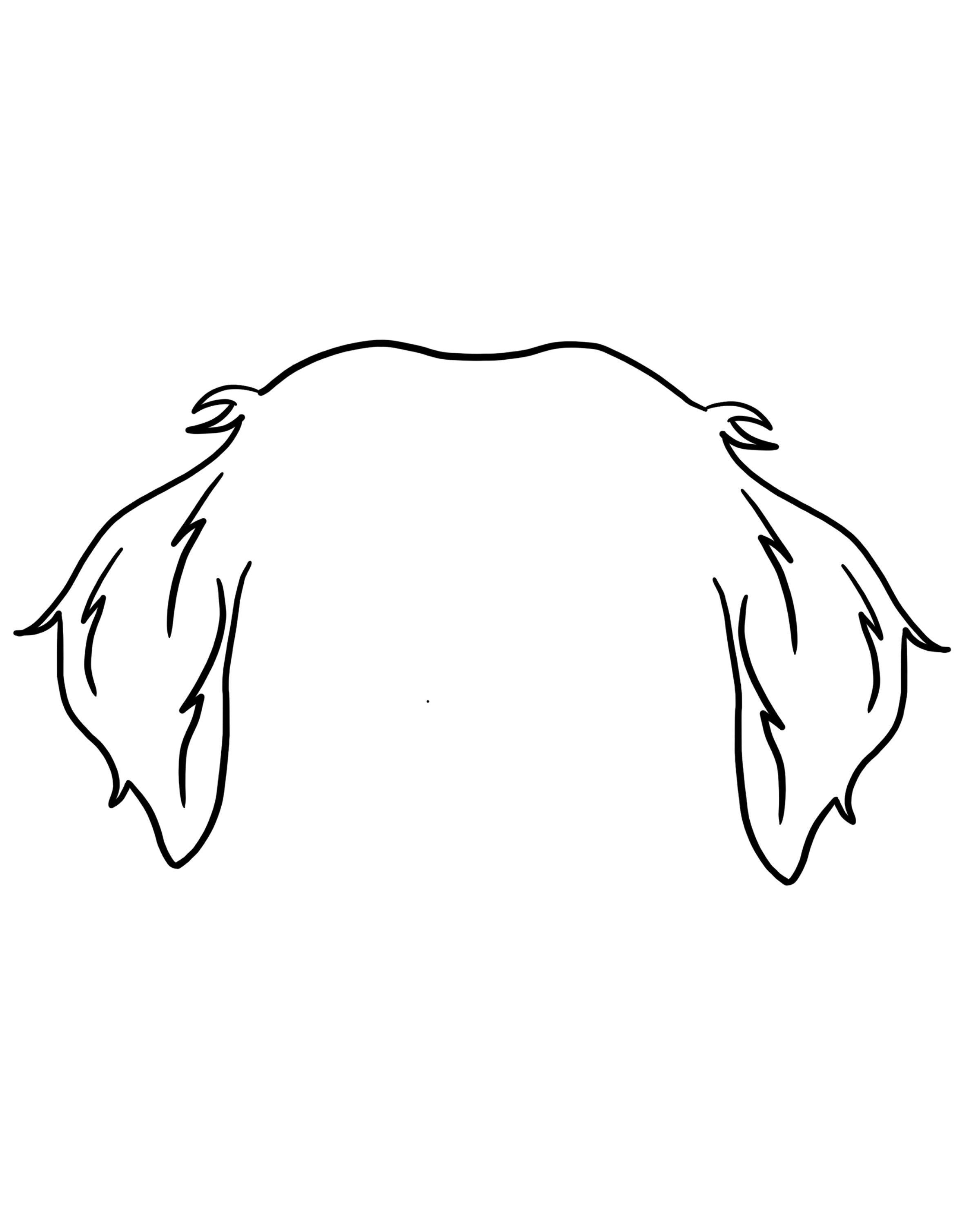 Minimal Pet Ear Outline DIGITAL FILE - Etsy