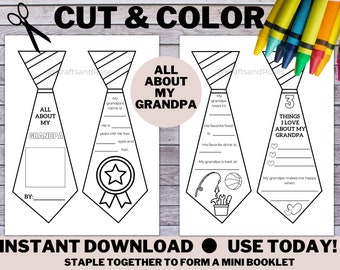 Father's Day Grandpa Activity Pages Printable - Etsy