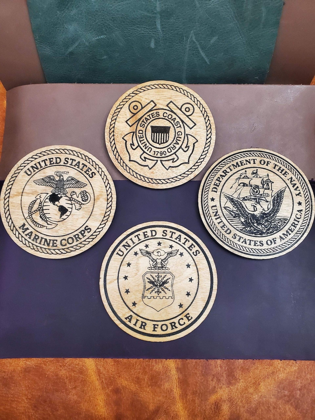 US Wooden Military Coasters - Etsy