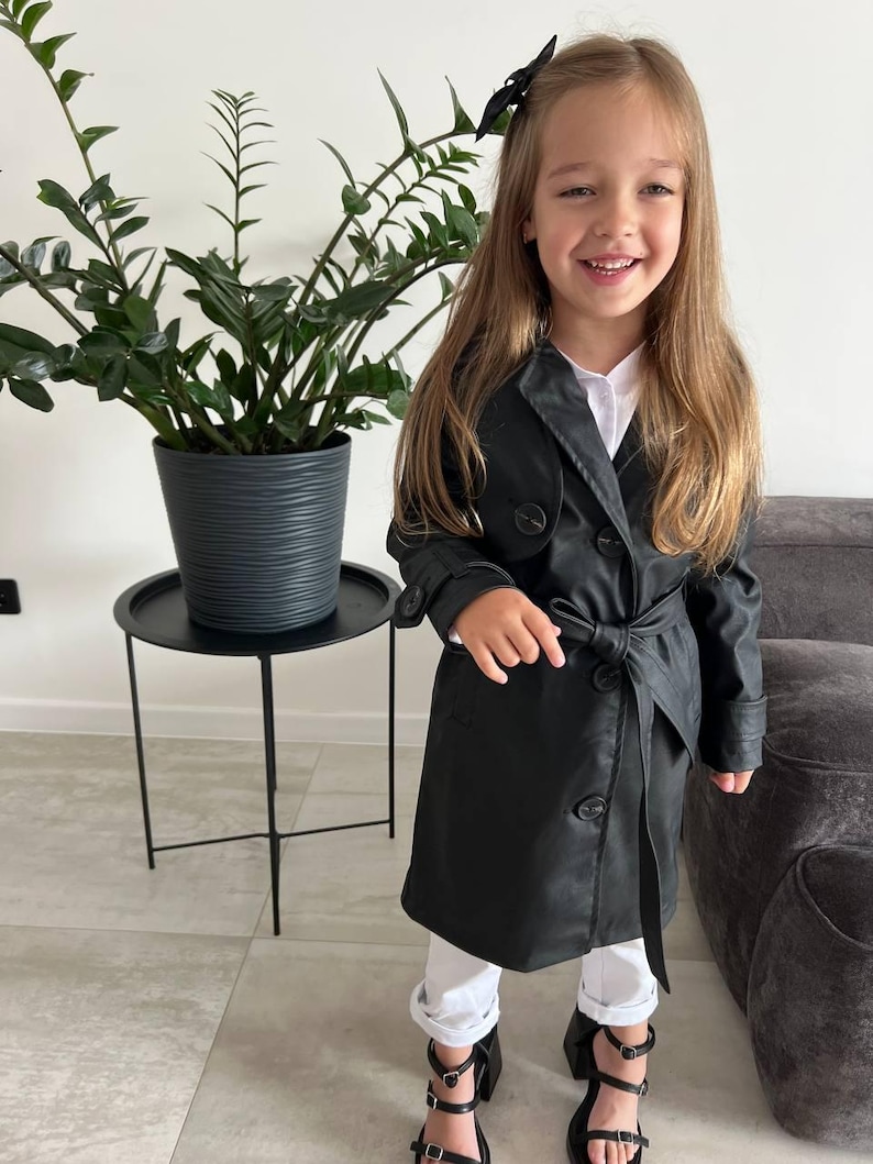 Trench Faux Leather, Trench, Jackets. Stylish Black Faux Leather Trench ...