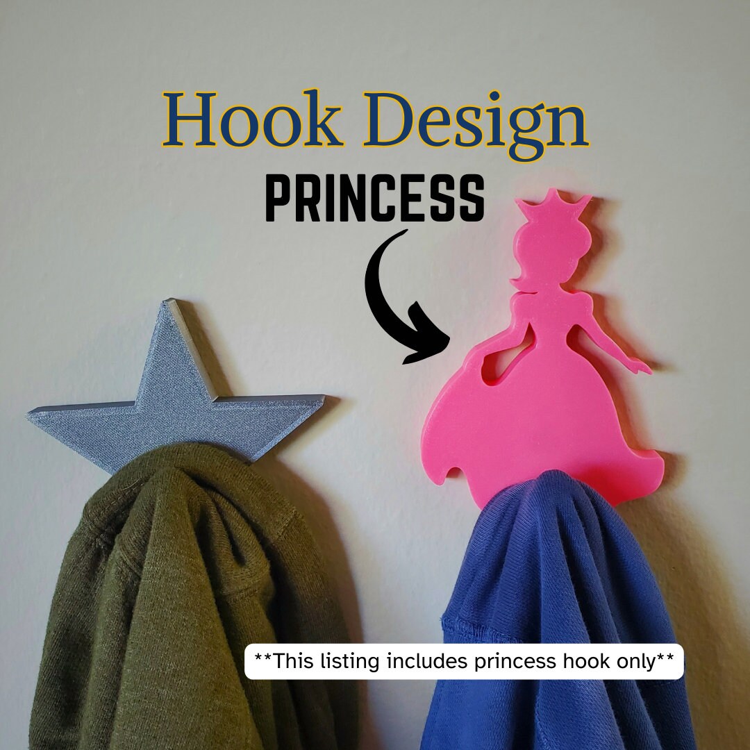 Princess Coat Hook - Fairytale Wall Decoration for Nursery, Kids Room ...