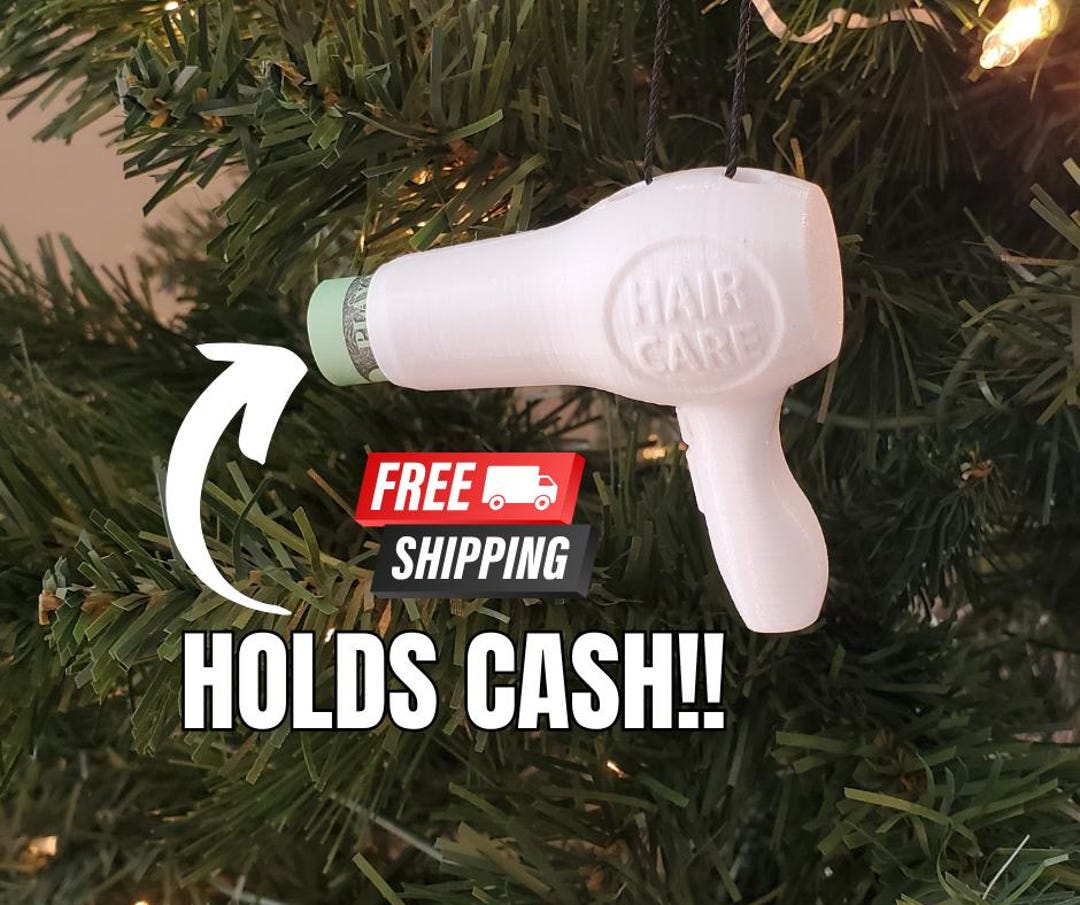 Hair Care Ornament - Blow Dryer Money Gift - Funny 2024 Hairstylist ...