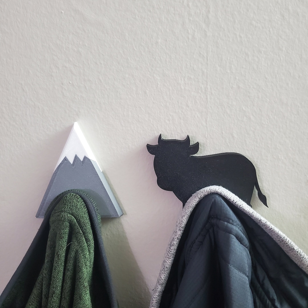 Cow Coat Hook Cow Wall Decoration for Nursery, Kids Room or Cabin ...