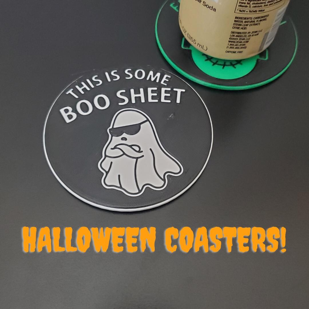 This is Some Boo Sheet Coaster Funny Halloween Ghost Coaster Halloween ...