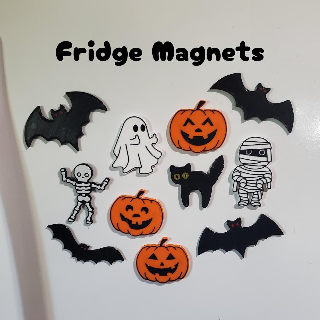 11-pack Halloween Magnets - Cute Halloween Decoration - Spooky ...