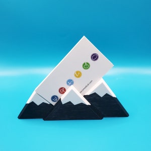 Mountain Range Business Card Holder Snowy Peak Mountain Business Card ...