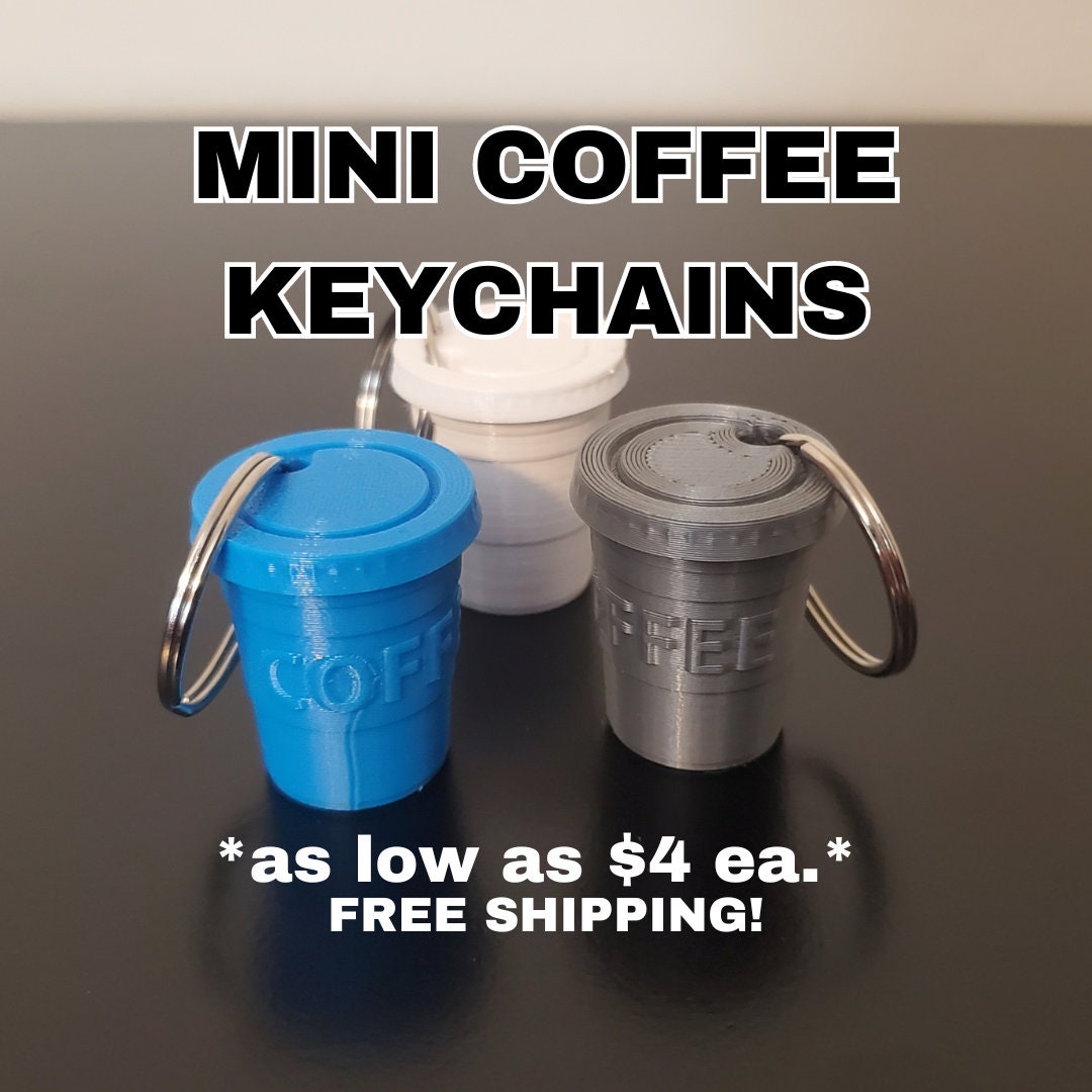 Mini Coffee Keychain Bulk Coffee Stand Gift Small Coffee Shop Gift - Etsy