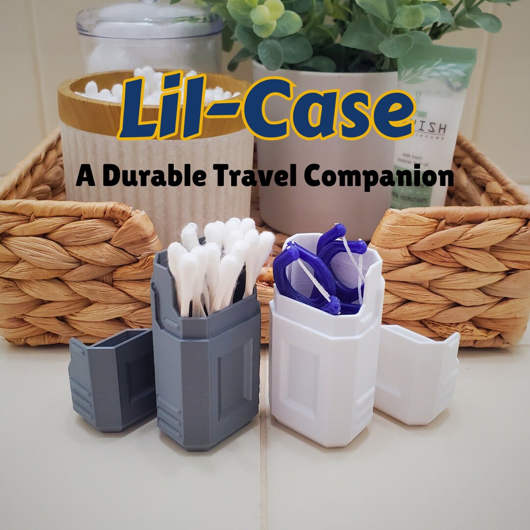 Lil-case: Cotton Swab, Floss Pick, Toothpick Travel Case - Compare to Q ...