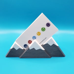 Mountain Range Business Card Holder Snowy Peak Mountain Business Card ...