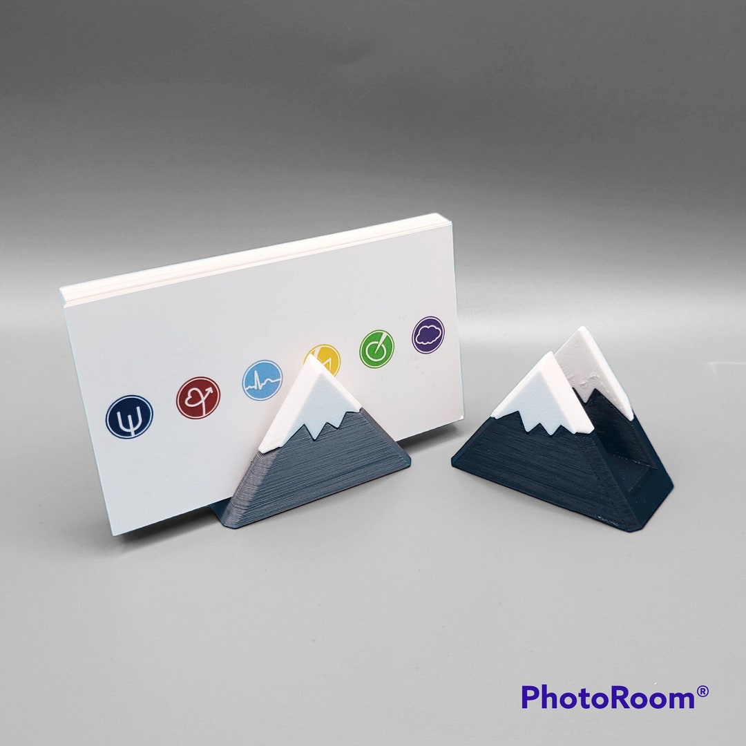 Snow Capped Mountain Business Card Holder - Nature "peak" Business Card ...