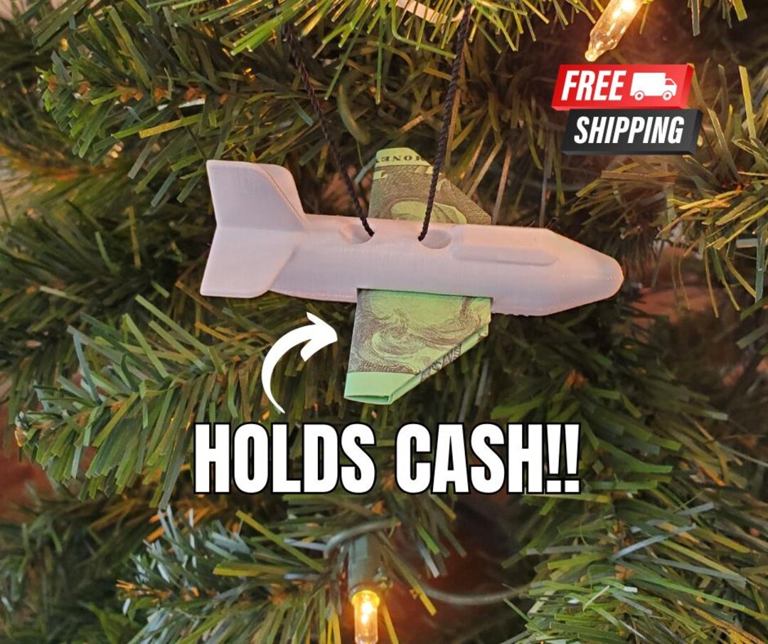 Airplane Ornament - Travel Money Gift - Funny 2024 Travel Stocking ...