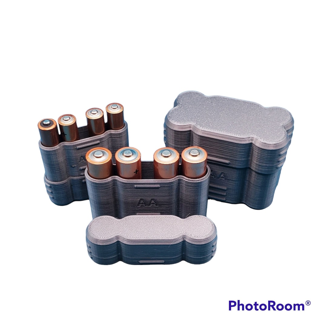 AA & AAA Battery Case - Compact Aa Battery Storage - Small Aaa Travel ...