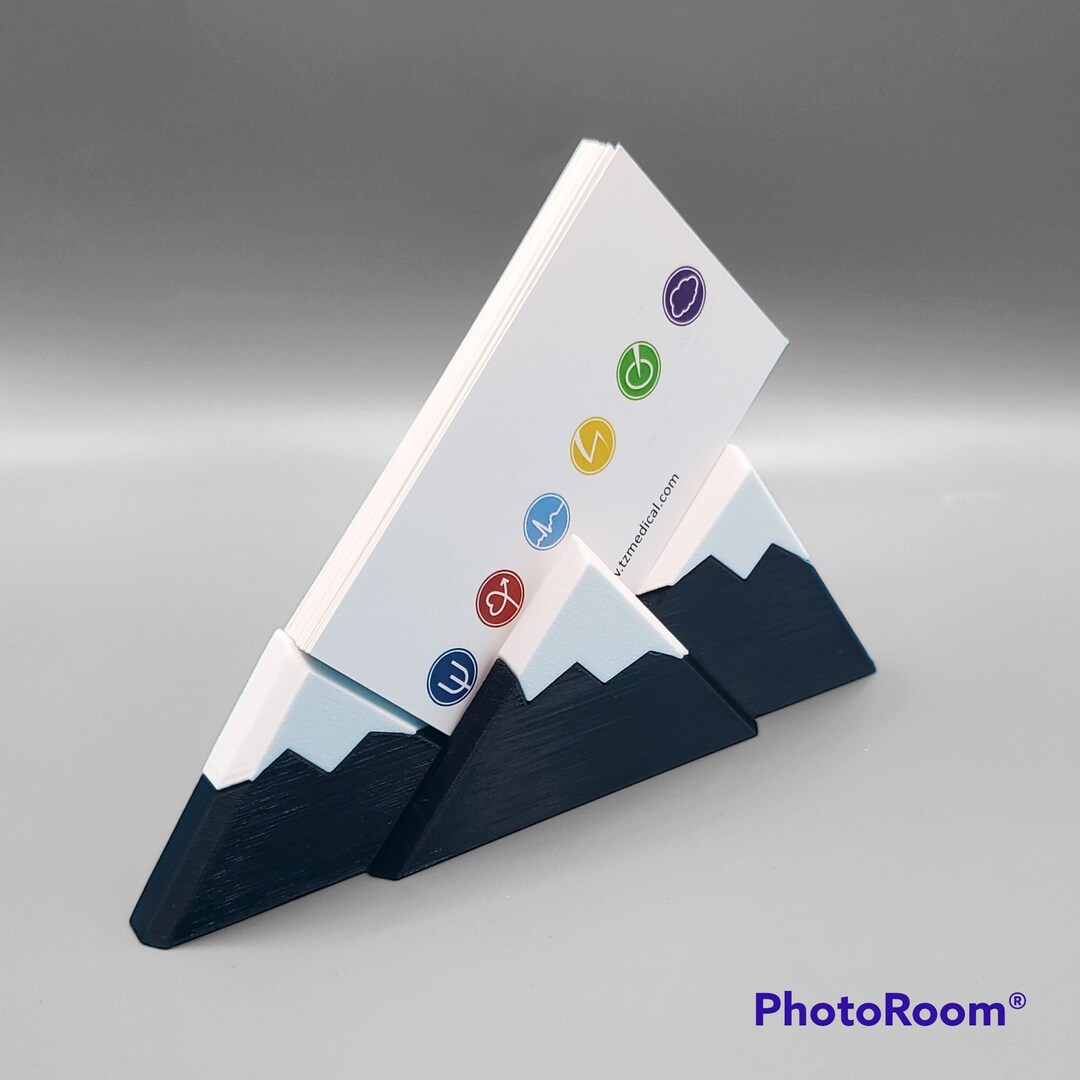 Mountain Range Business Card Holder Snowy Peak Mountain Business Card ...