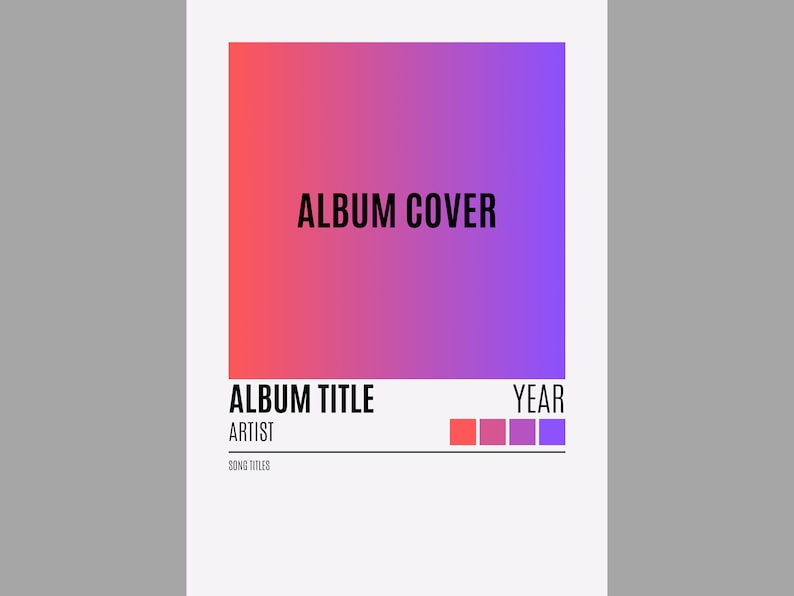 Custom Album Poster Music Posters Album Cover Print Choose Your ...