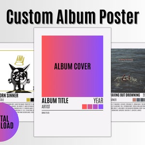 Custom Album Poster Music Posters Album Cover Print Choose Your ...