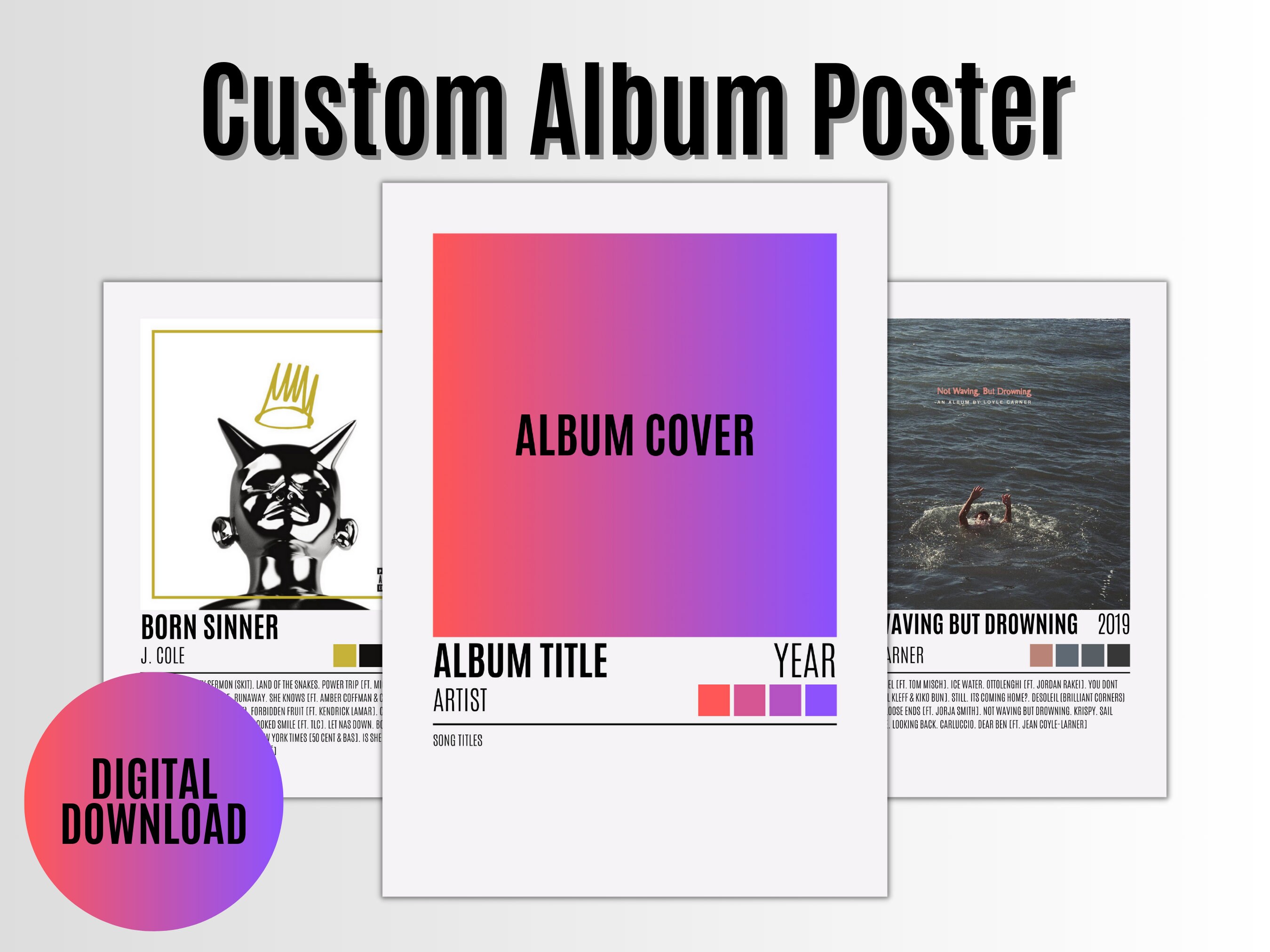 Custom Album Poster Music Posters Album Cover Print Choose Your ...