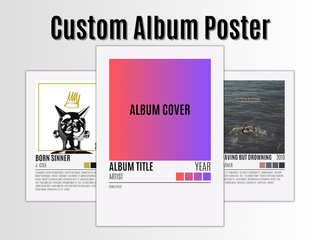 Custom Album Poster Music Posters Album Cover Print - Etsy