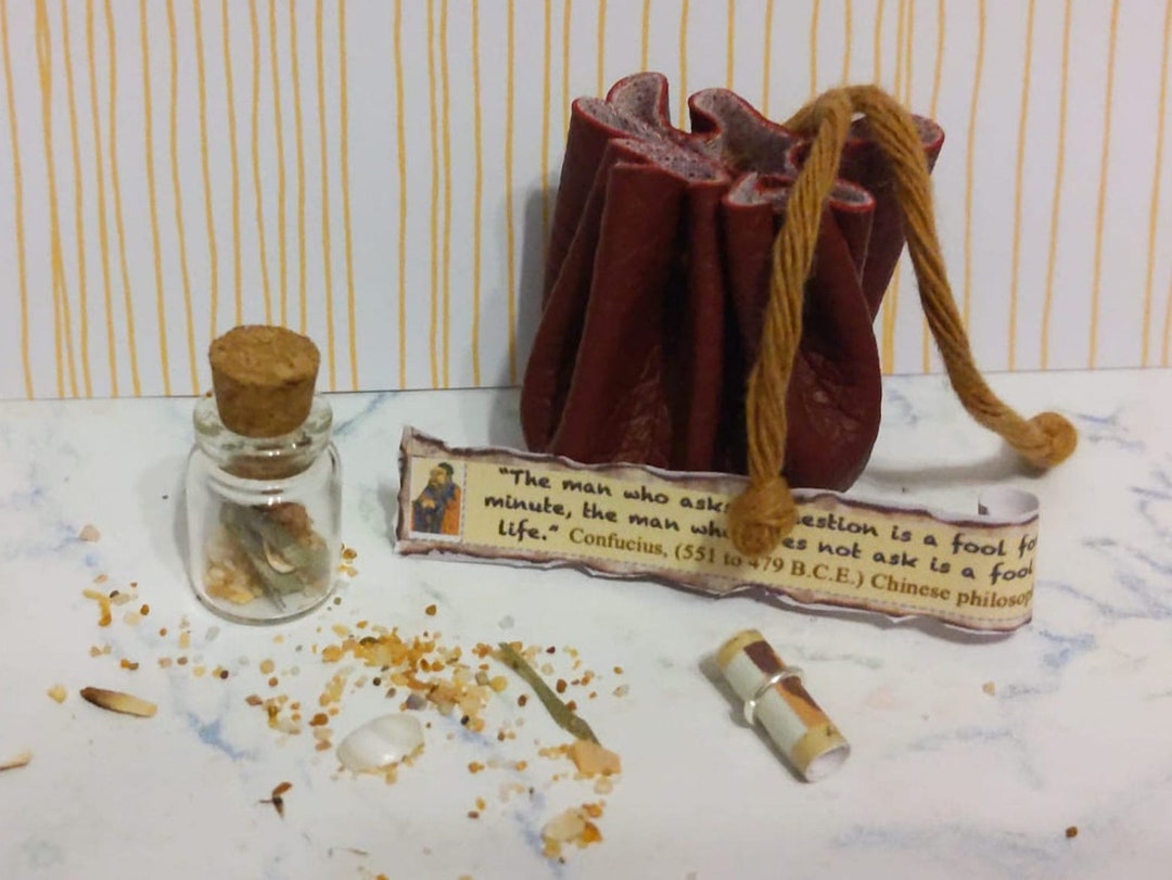 Confucius Quotes in Tiny Wisdom Jar. With Leatherette Pouch. Message in ...