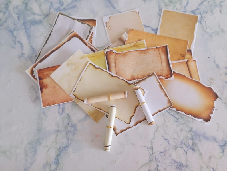 Vintage Scrolls Message Blanks. PDF. for Wedding, Baptism Wishing Jar ...