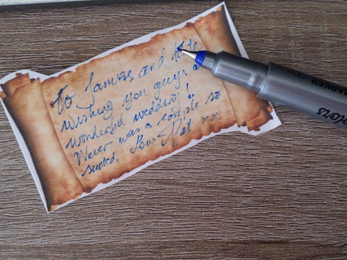 Vintage Scrolls Message Blanks. PDF. for Wedding, Baptism Wishing Jar ...