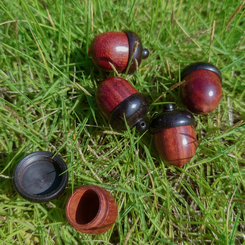 Handmade Rosewood Acorn Keepsake Box | Pet Memorial Pendant - Etsy