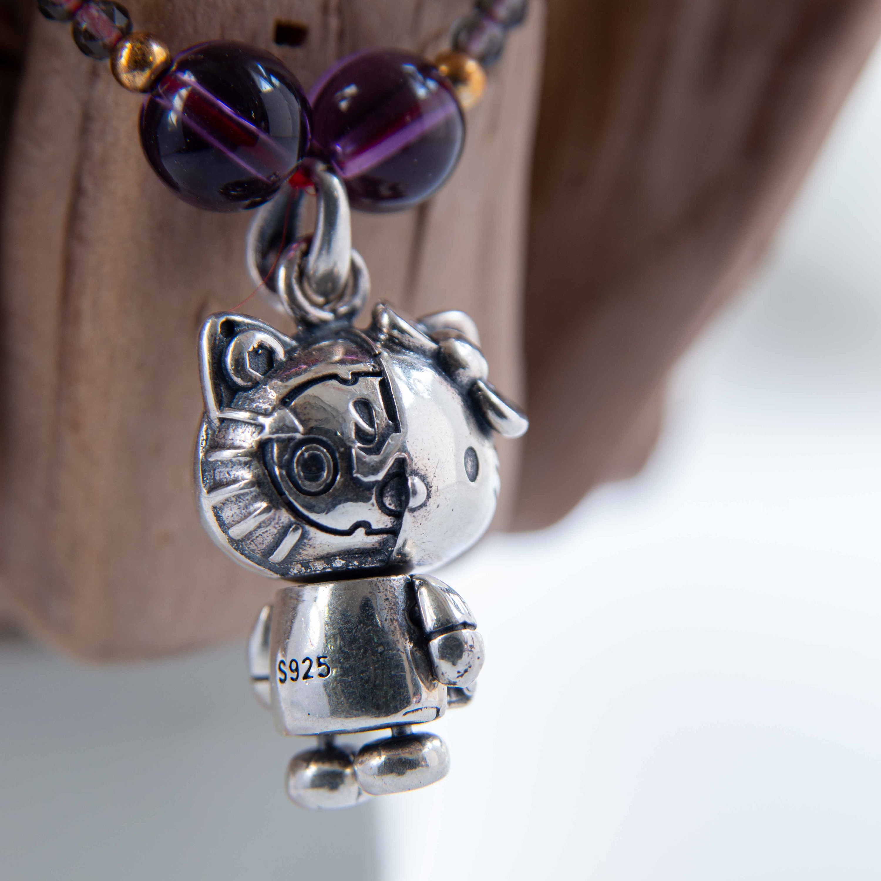 S925 Steampunk Hippie Vintage Kawaii Hello Kitty Pendant, Hello Kitty Necklace, Hello Kitty ...